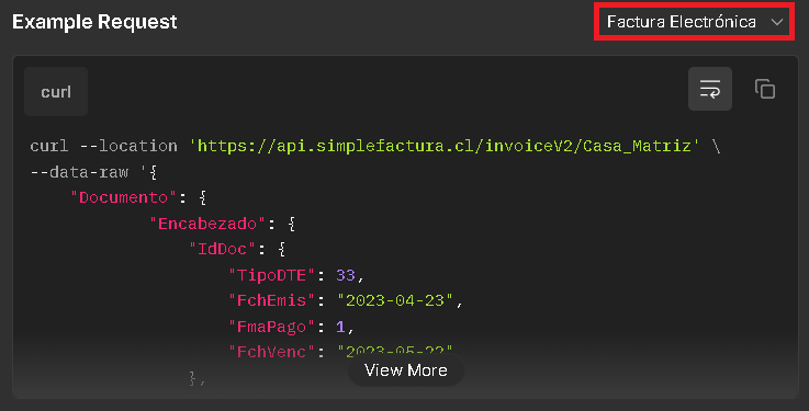 Documentación API SimpleFactura