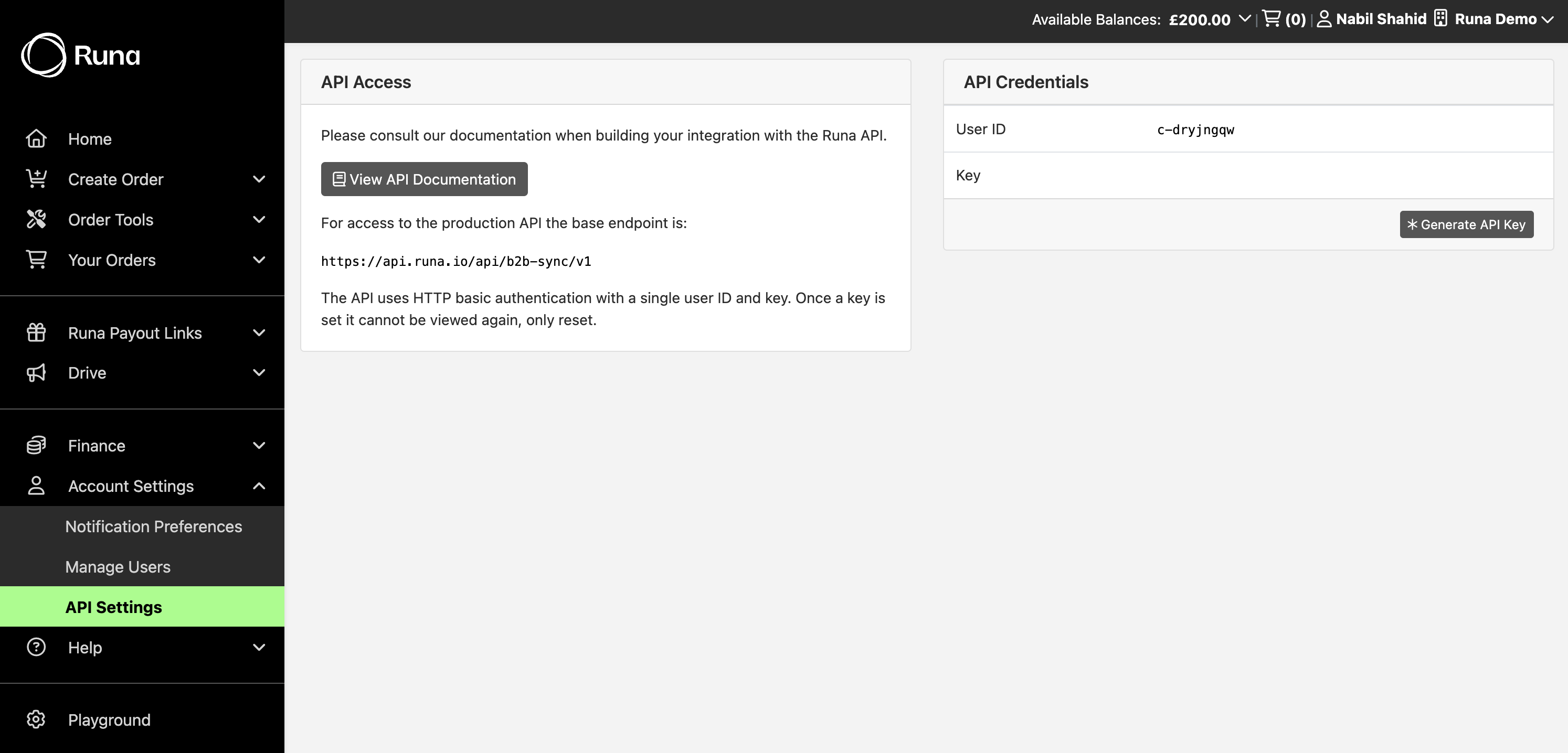 Authentication | RunaWorkspace | Postman API Network