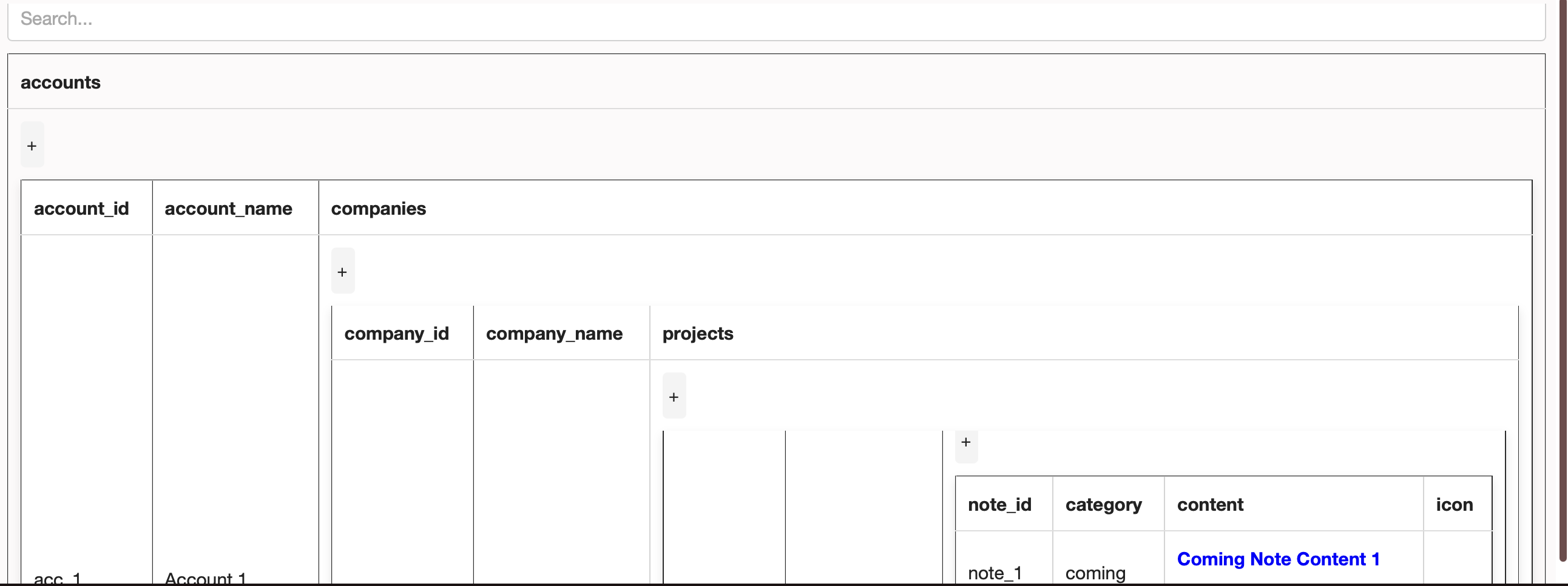 Expandable Grid table visualizer | Postman API Network