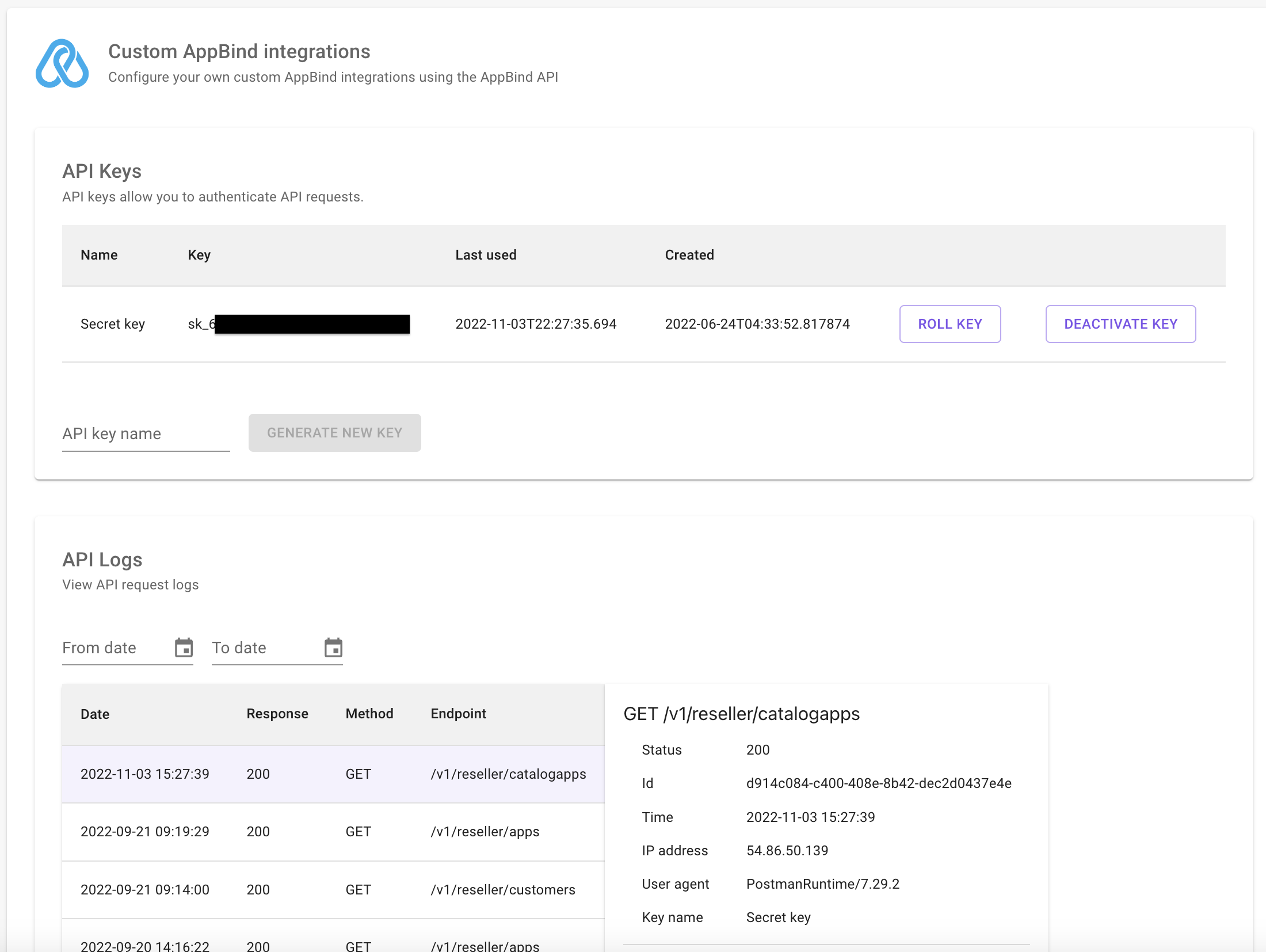 AppBind Reseller API documentation