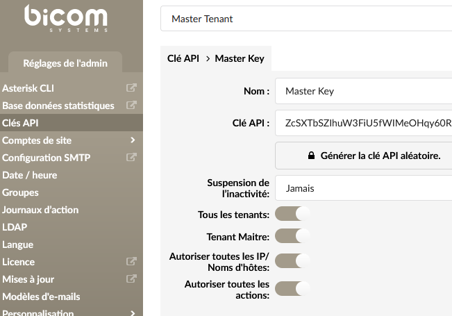 Documentation API PBXware Bicom