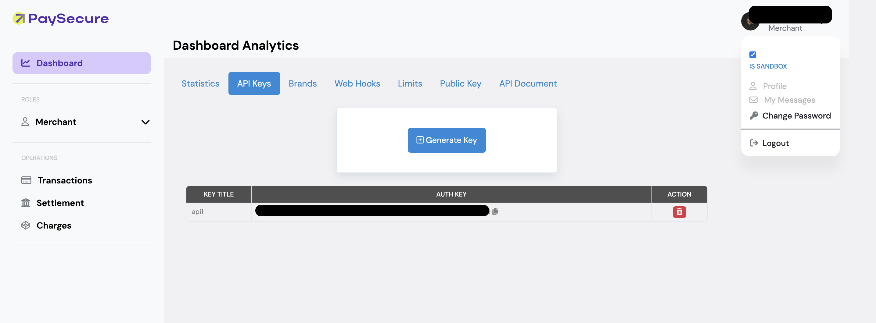 Paysecure API Documentation - Live
