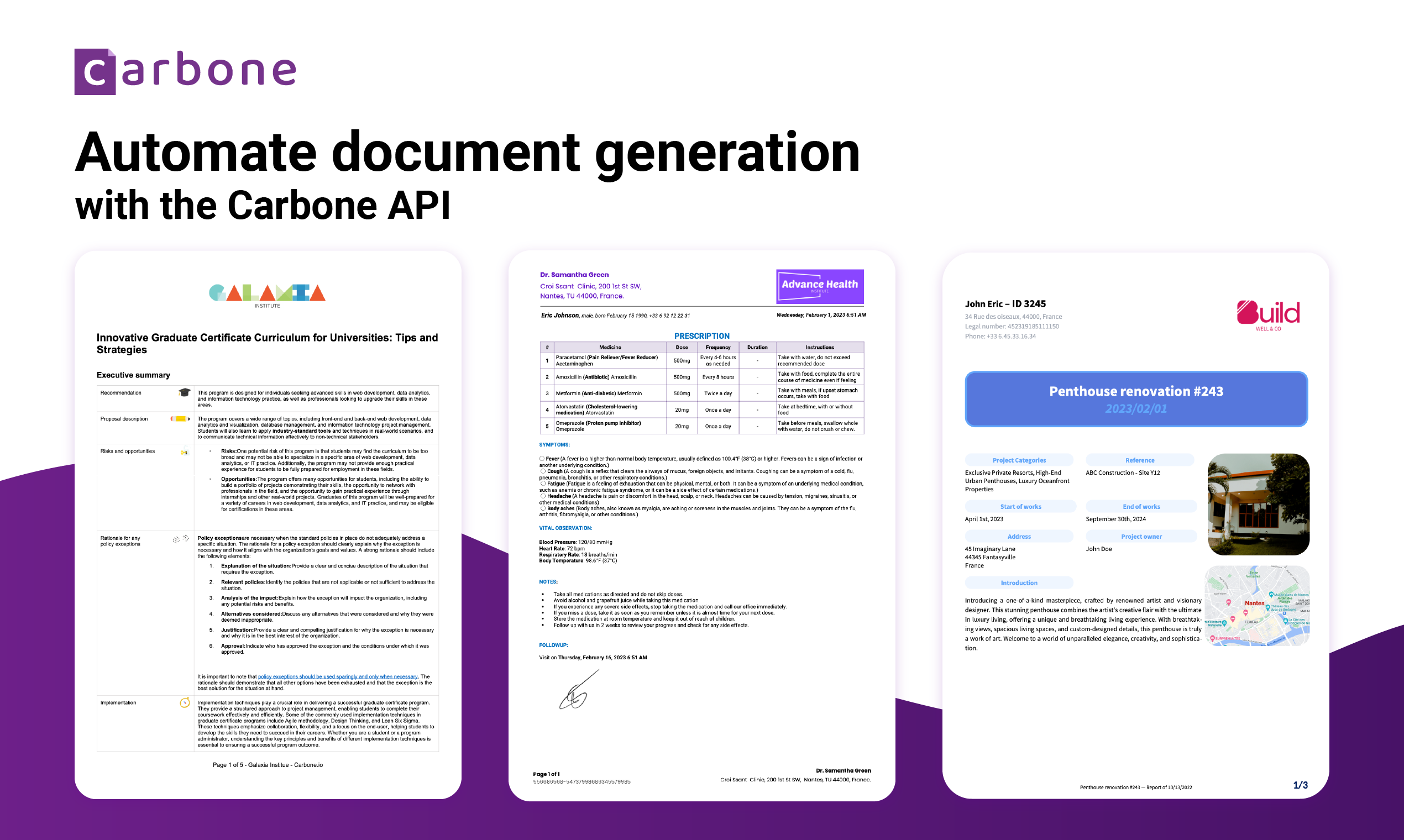 Carbone API - Document generator | Documentation | Postman API Network