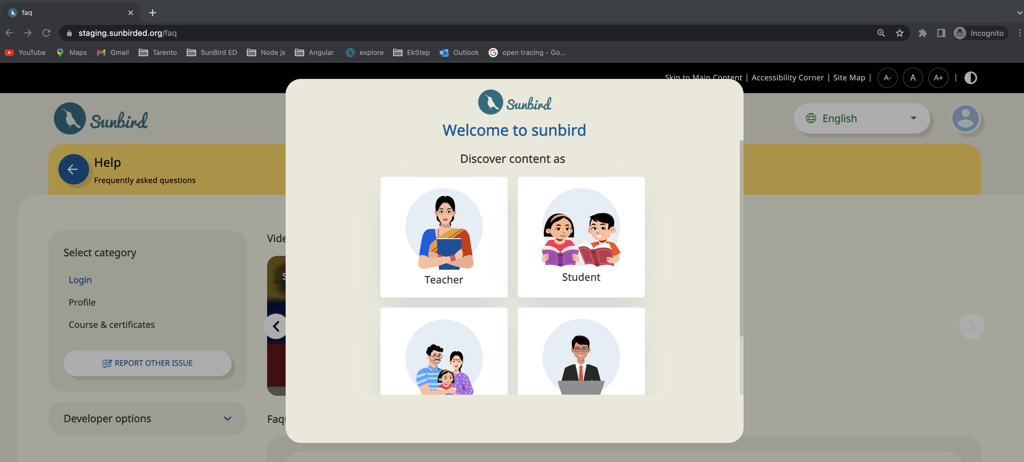 To exclude onboarding popup_O | Sunbird-ED | Postman API Network